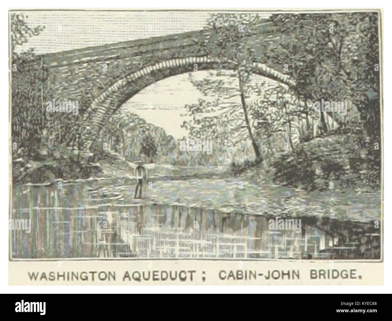 A historical photograph of the Cabin John Bridge in Maryland, built in ...