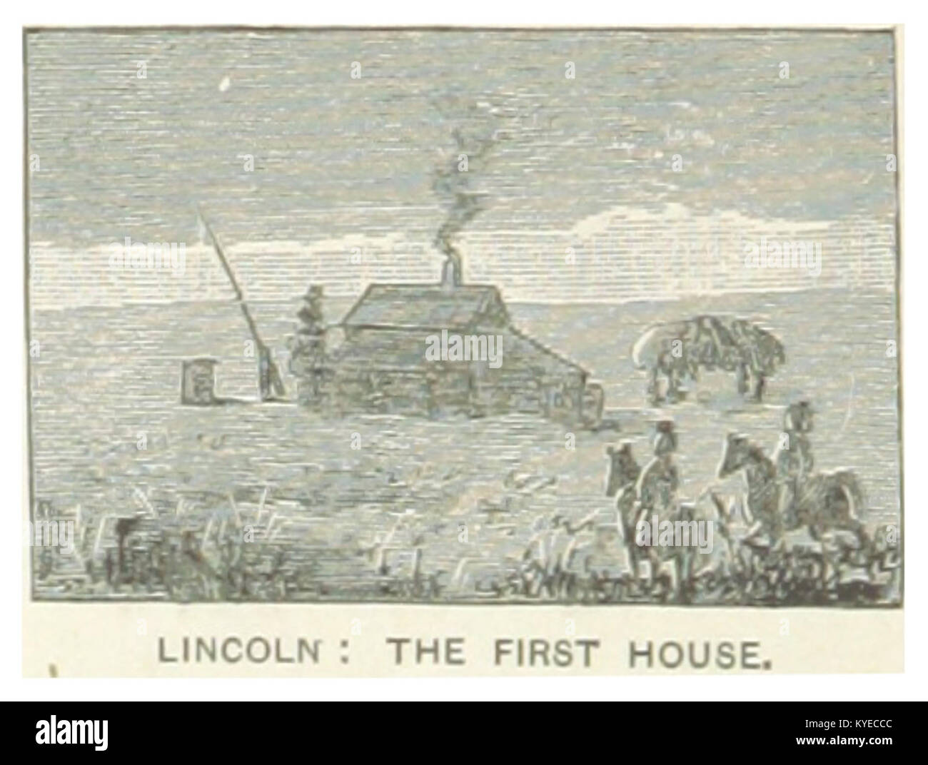 This image depicts the First House in Lincoln, Nebraska, dated 1891 ...
