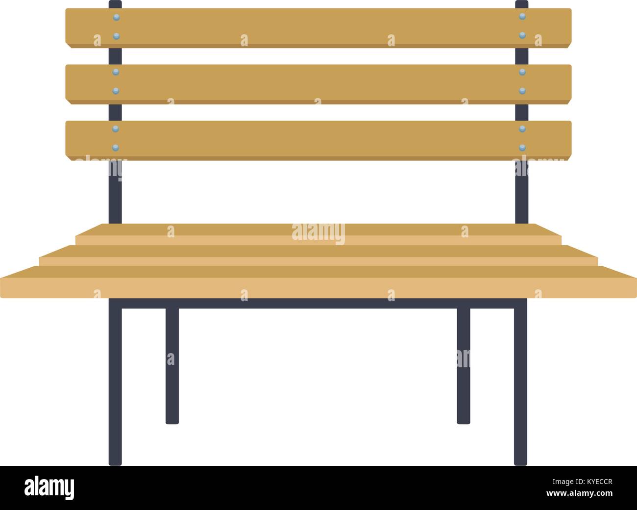 Wooden park chair Stock Vector Image & Art - Alamy