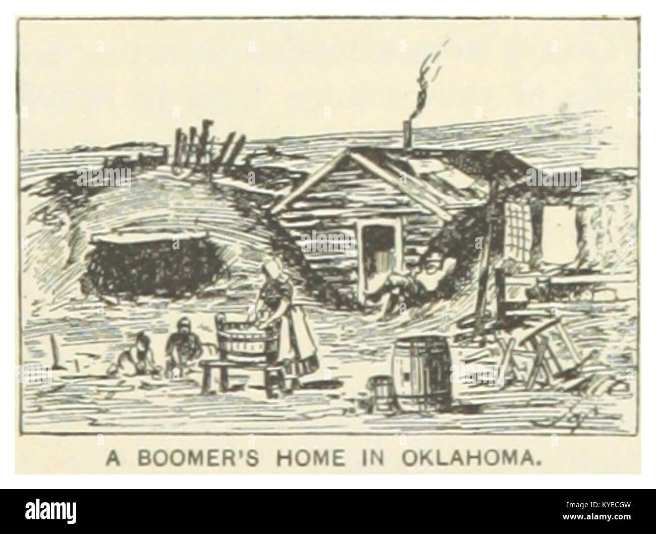 This image from 1891 depicts a typical home from the boomer era in ...