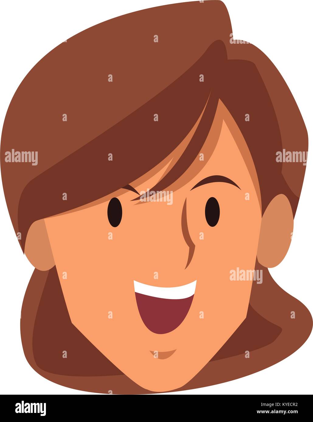 Woman face smiling cartoon Stock Vector Image & Art - Alamy