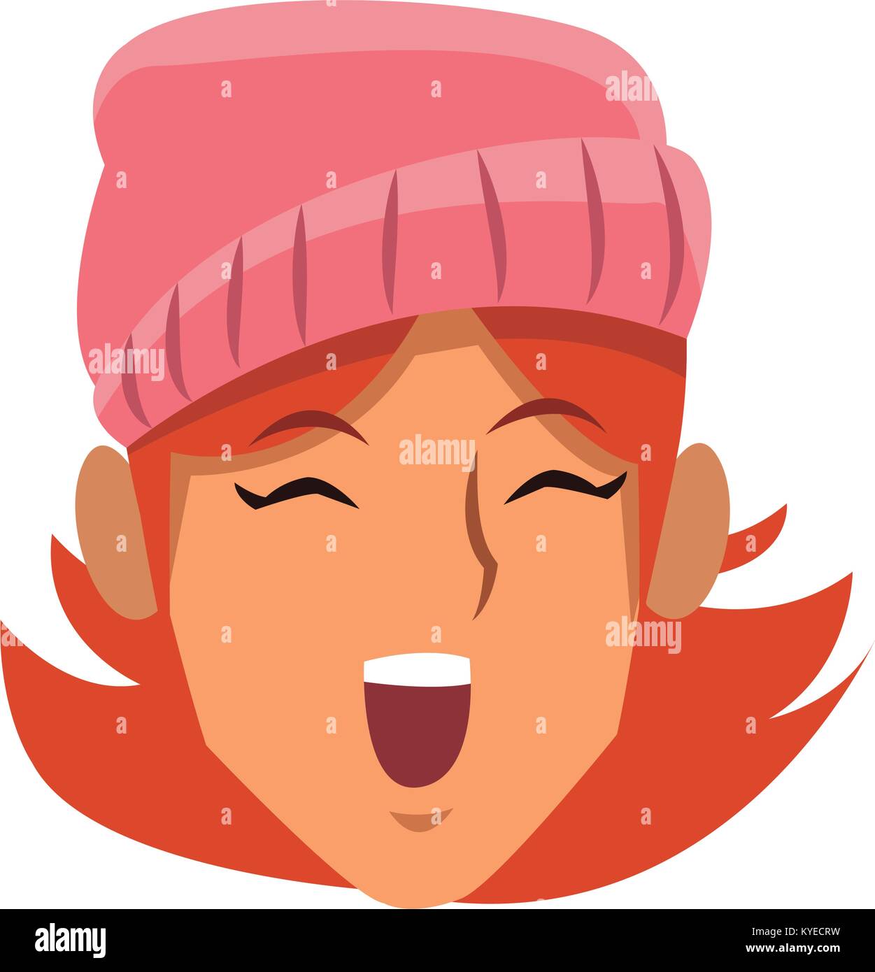 Woman face smiling cartoon Stock Vector Image & Art - Alamy