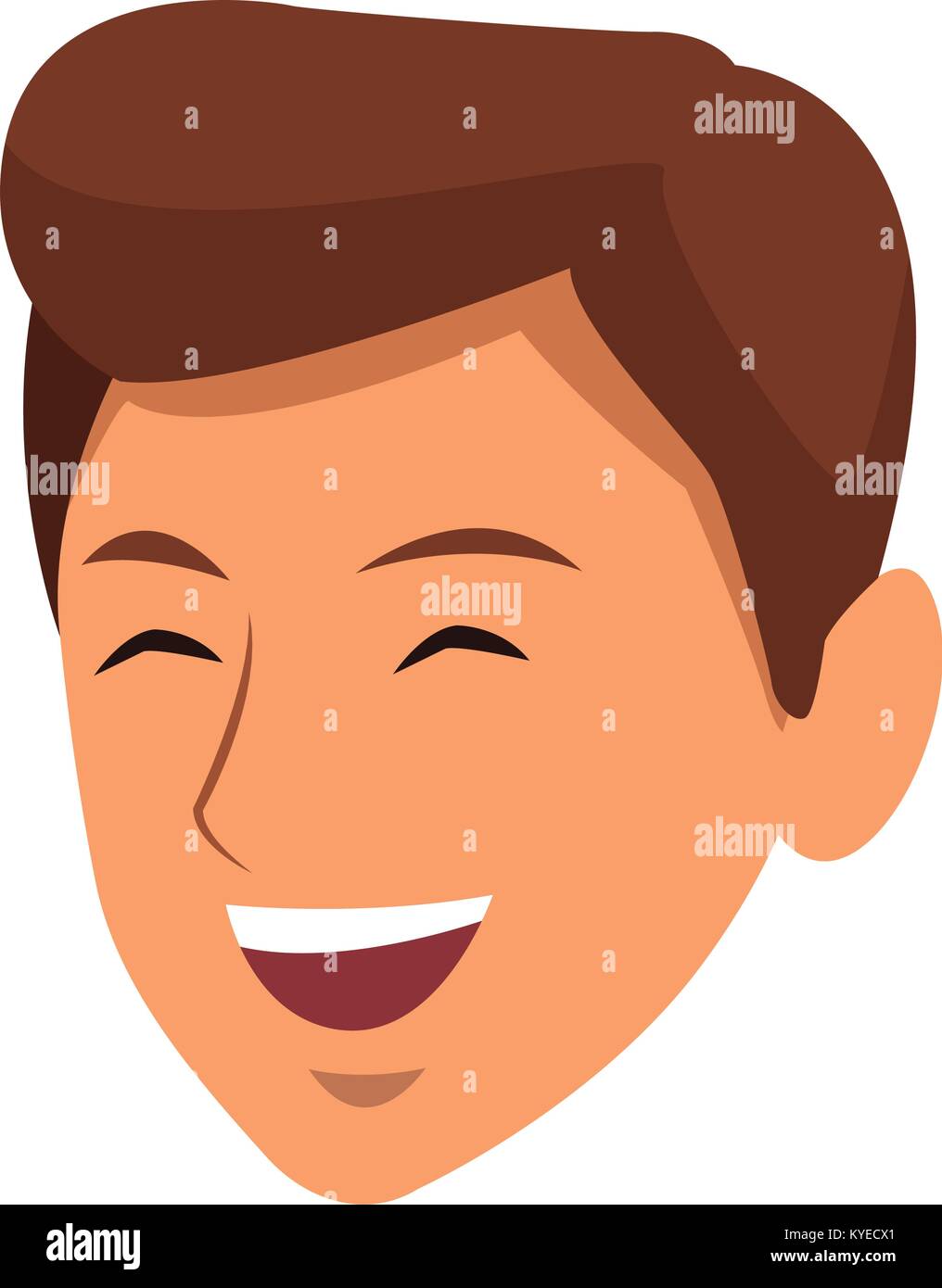Man face smiling cartoon Stock Vector Image & Art - Alamy