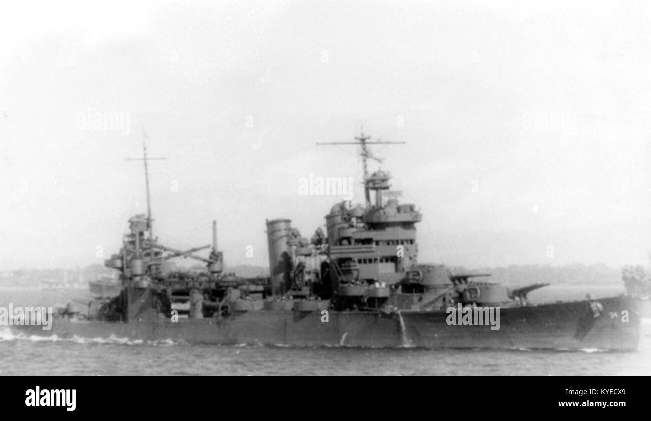 USS Astoria (CA-34) off Guadalcanal 1942 Stock Photo - Alamy