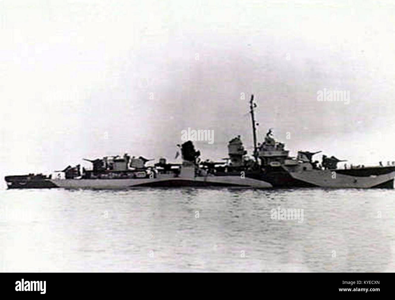 The USS Callaghan (DD-792), a Fletcher-class destroyer, is seen ...