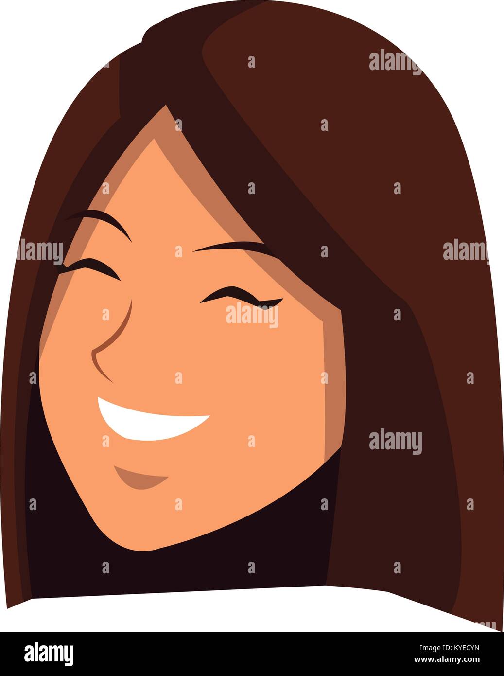 Woman face smiling cartoon Stock Vector Image & Art - Alamy