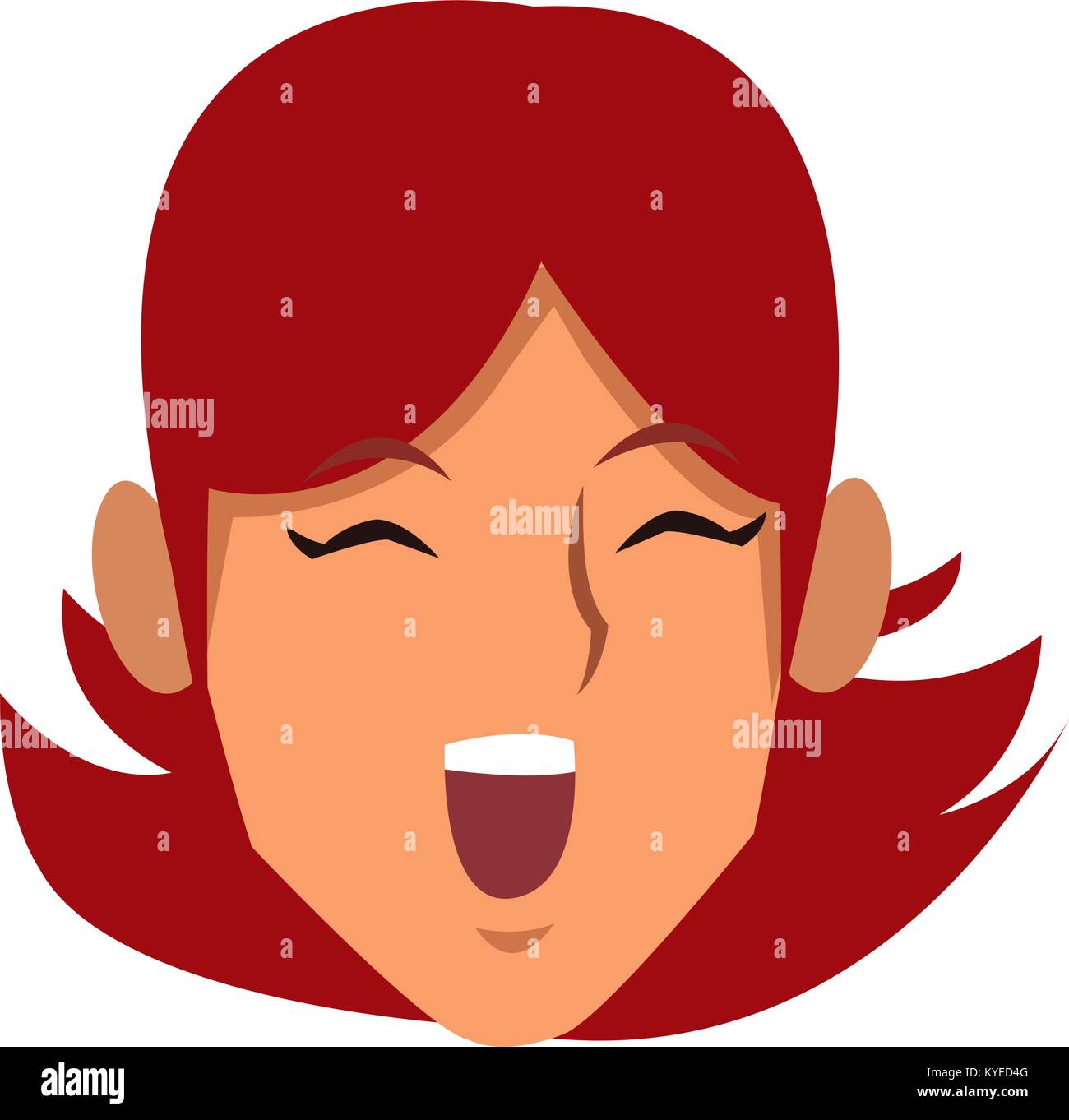 Woman face smiling cartoon Stock Vector Image & Art - Alamy