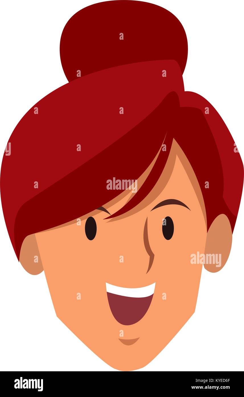 Woman face smiling cartoon Stock Vector Image & Art - Alamy