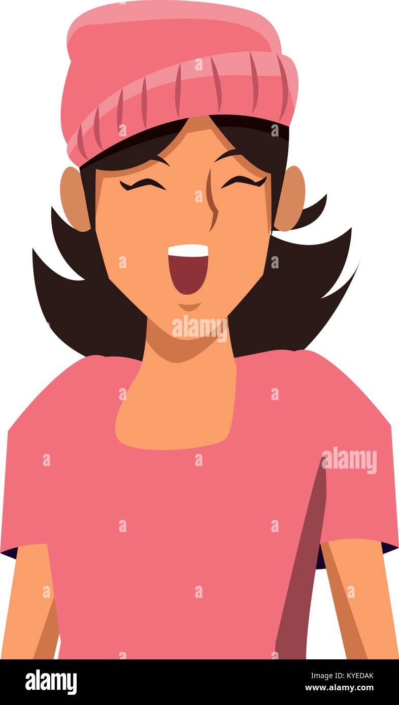 Woman profile smiling cartoon Stock Vector Image & Art - Alamy