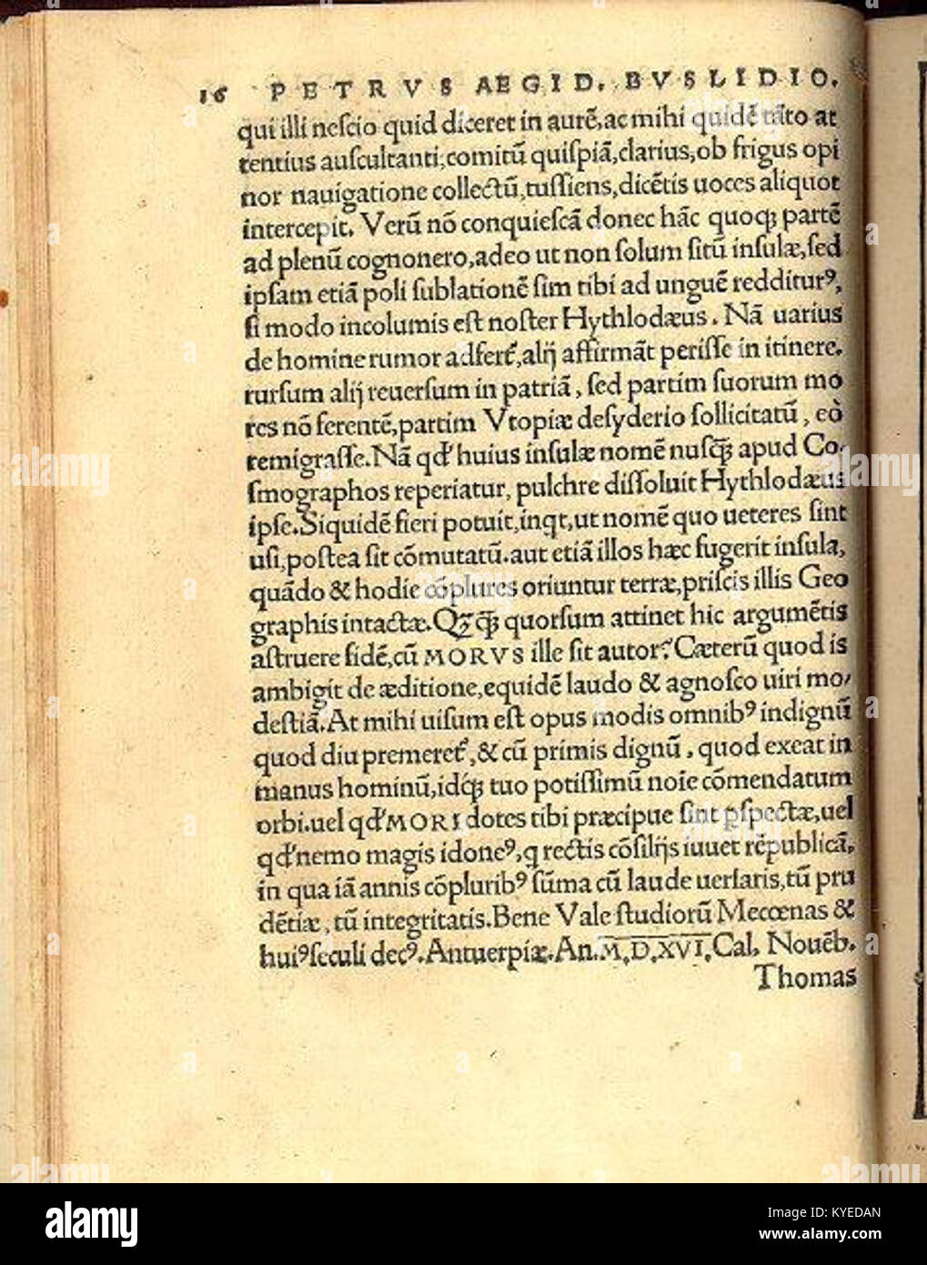 Utopia, More, 1518 - 0019 Stock Photo - Alamy