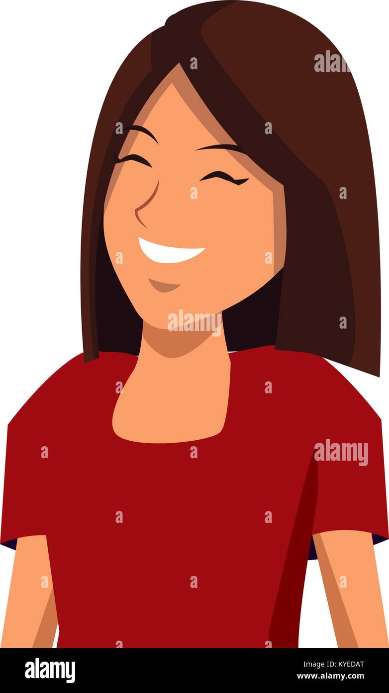Woman profile smiling cartoon Stock Vector Image & Art - Alamy