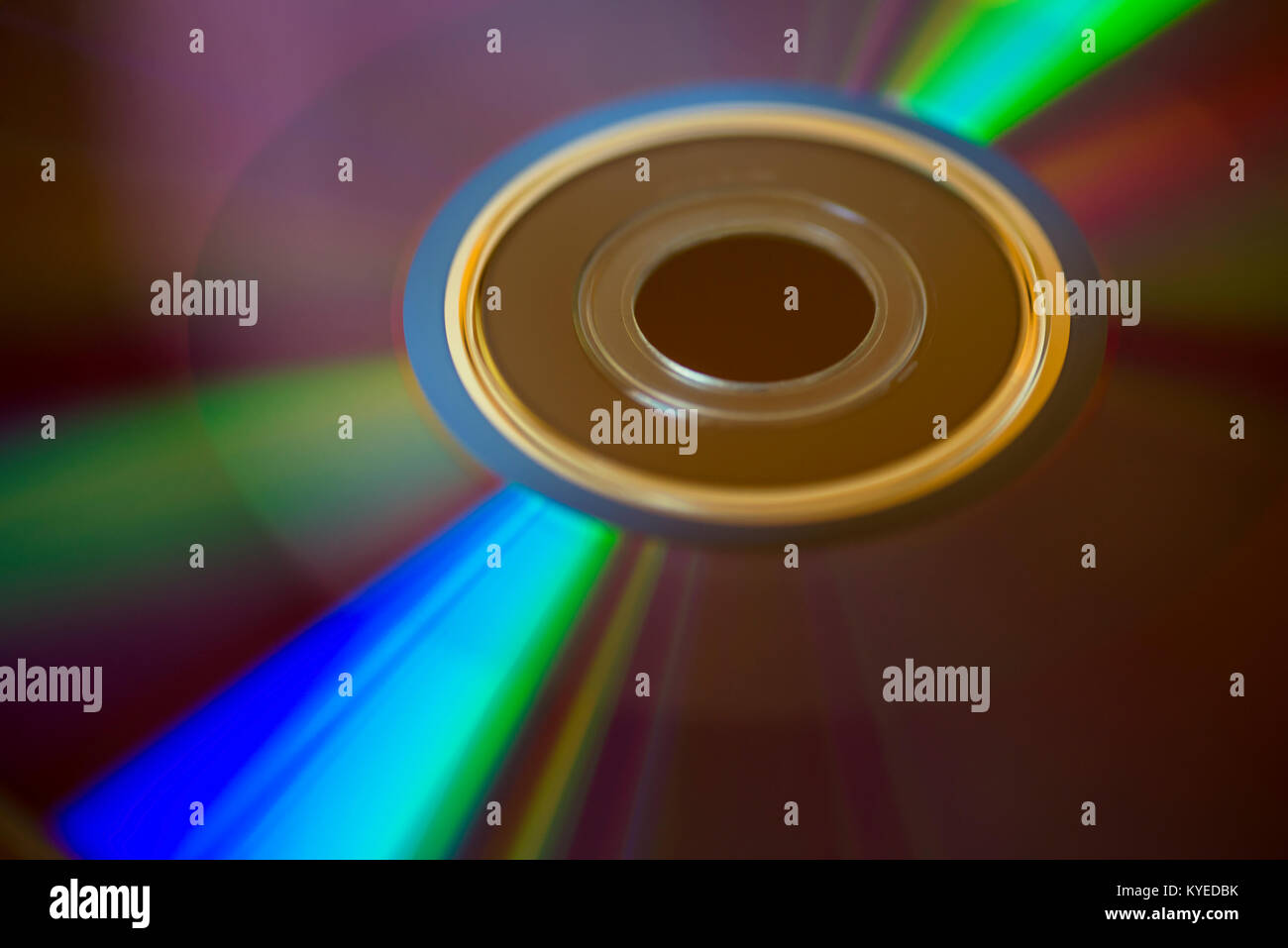 Colorful compact disk light reflection Stock Photo - Alamy