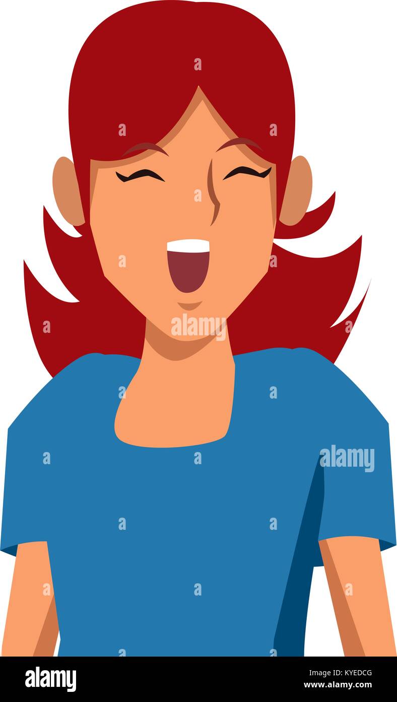 Woman profile smiling cartoon Stock Vector Image & Art - Alamy