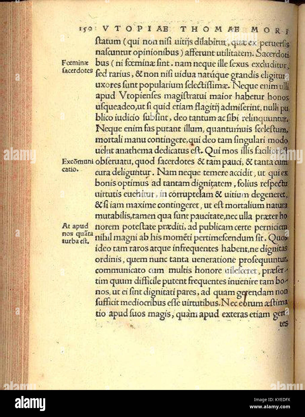 Illustration from Thomas More's 1518 edition of 'Utopia', depicting a ...