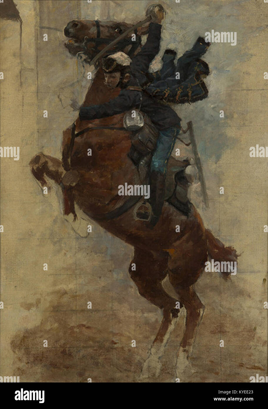 Václav Sochor’s sculpture, 'Jezdec na koni,' represents an equestrian ...