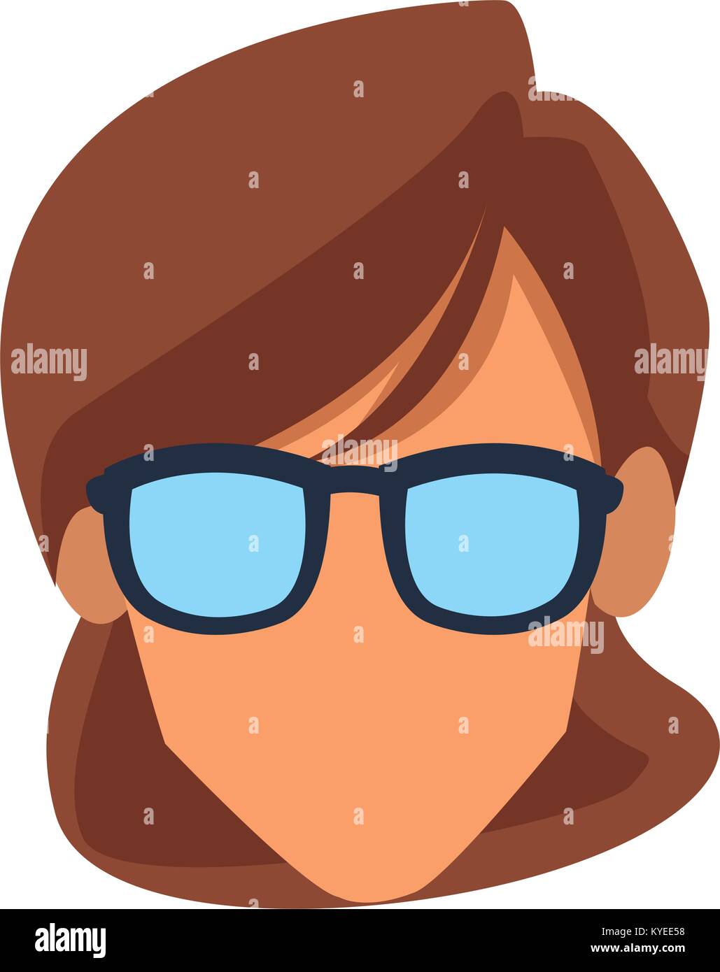 Faceless woman with glasses Stock Vector Image & Art - Alamy