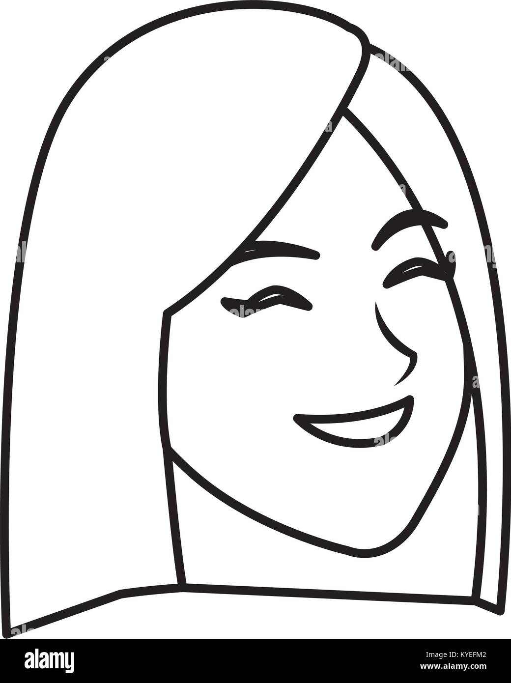 Woman face smiling cartoon Stock Vector Image & Art - Alamy