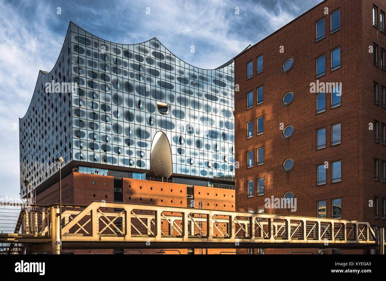 The Elbe Philharmonic Hall or Elbphilharmonie, concert hall in the ...