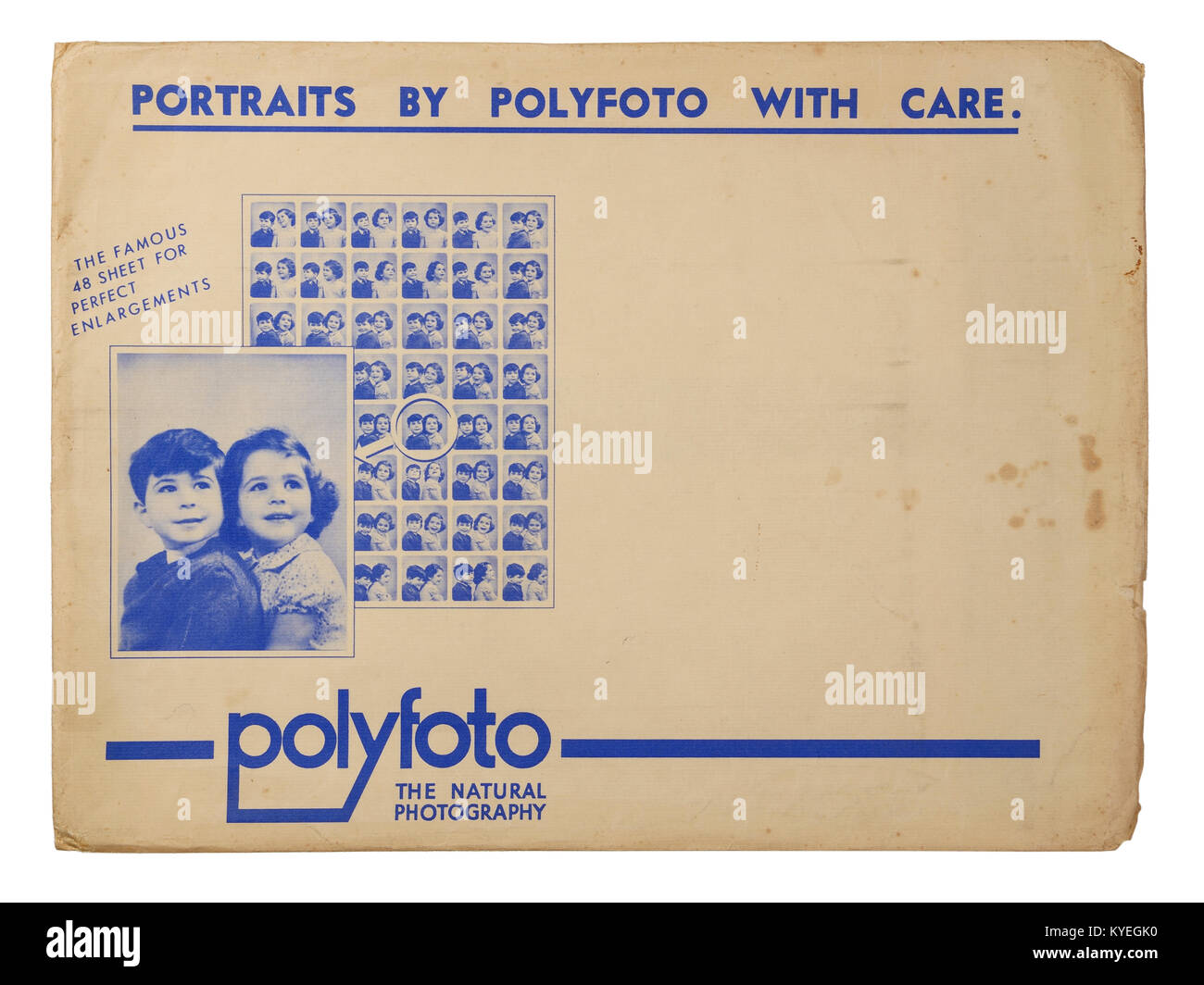 Old vintage retro Polyfoto photography envelope Stock Photo - Alamy
