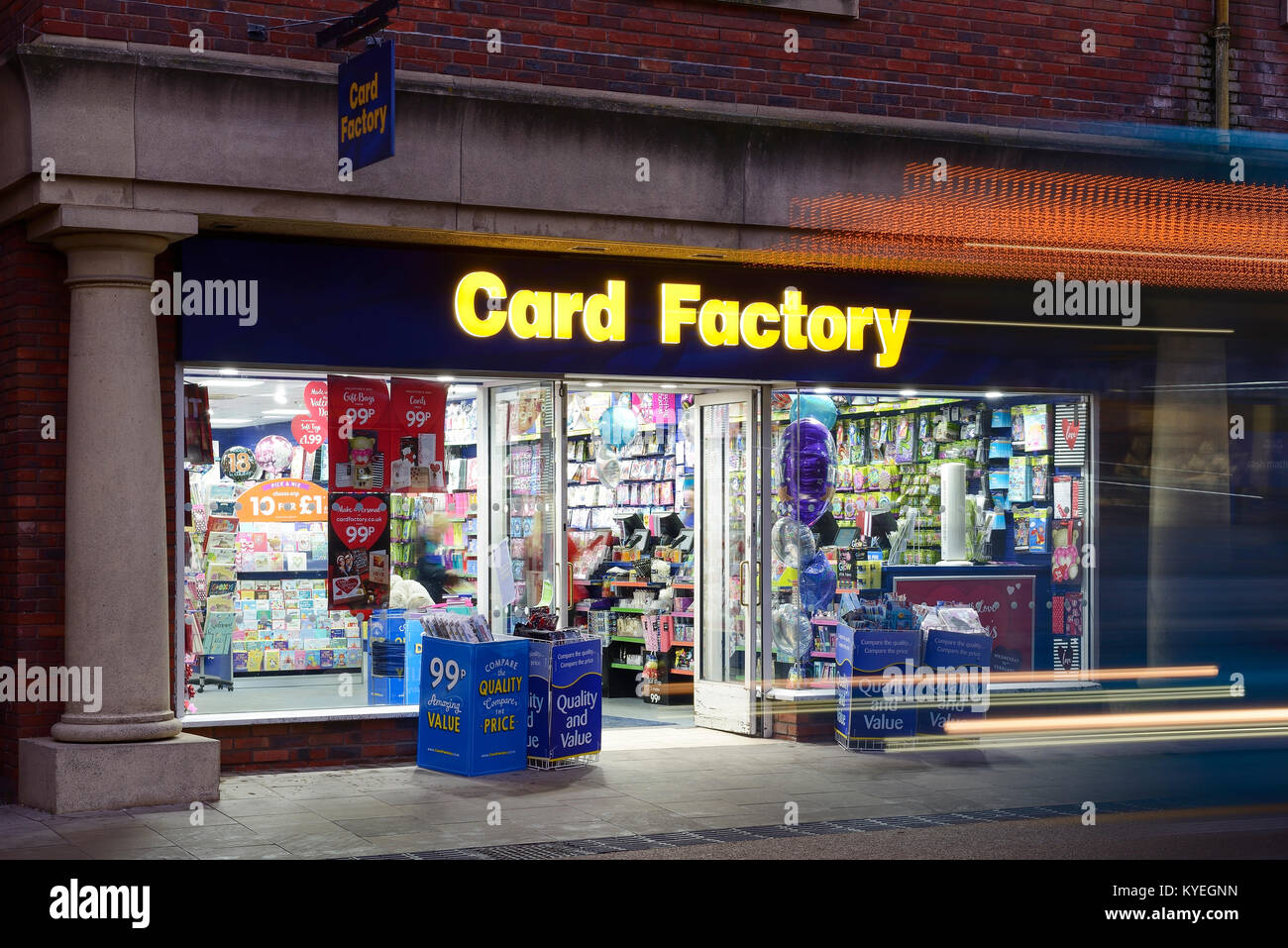 Card Factory shop on Frodsham Street in Chester city centre UK Stock ...