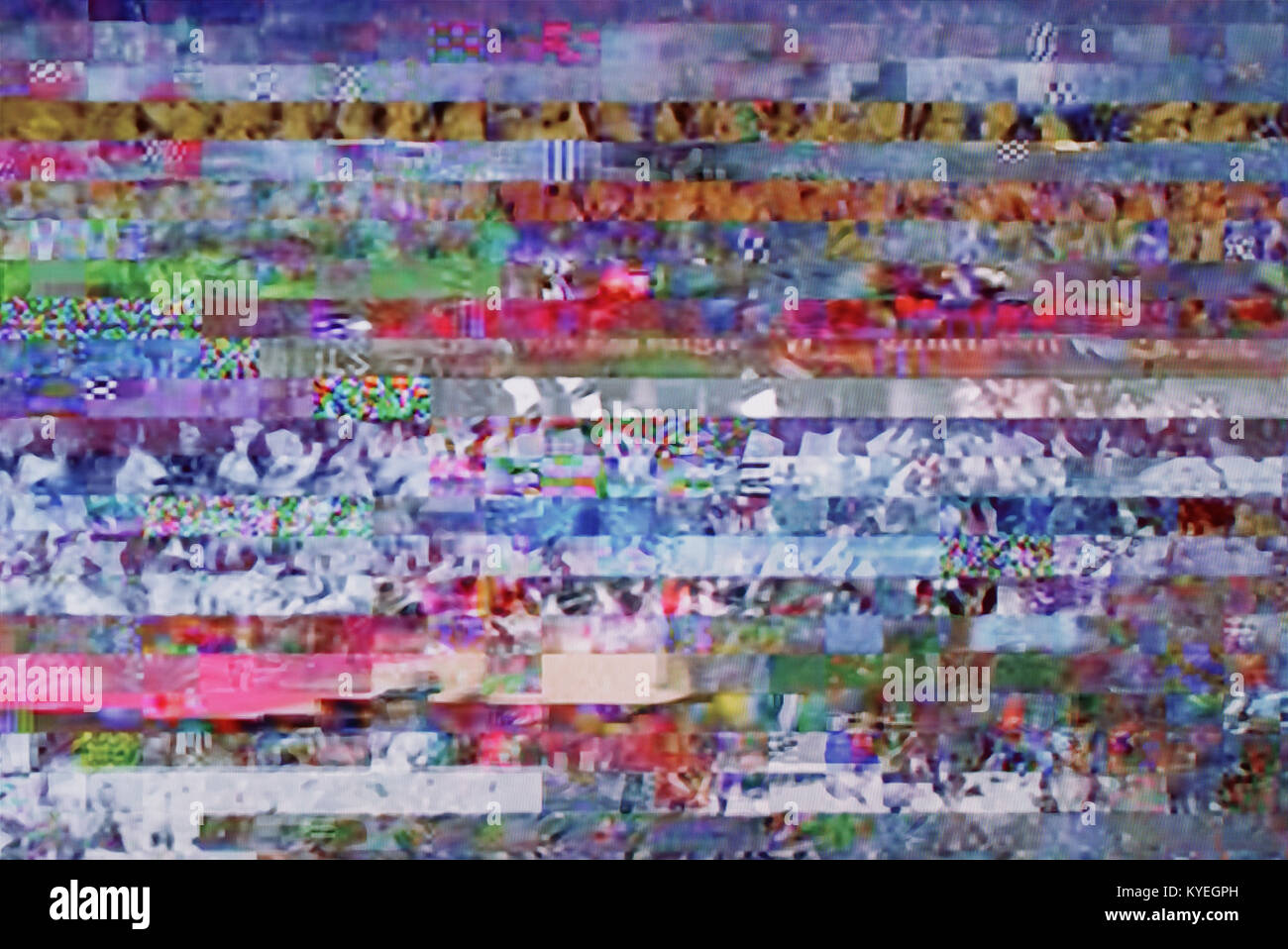 Broken and pixelated tv picture Stock Photo - Alamy