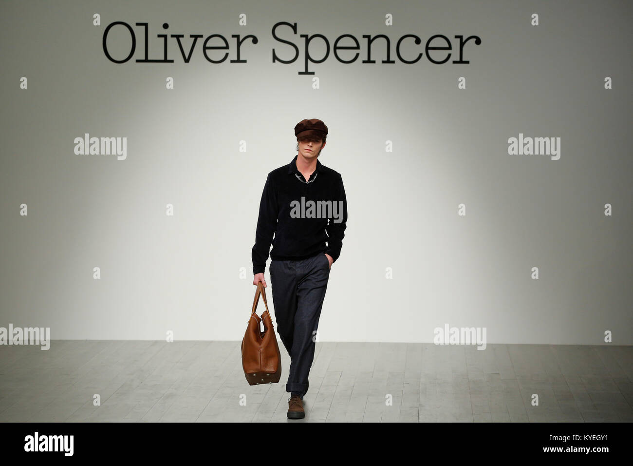 British fashion designer Oliver Spencer presenting his new season ...