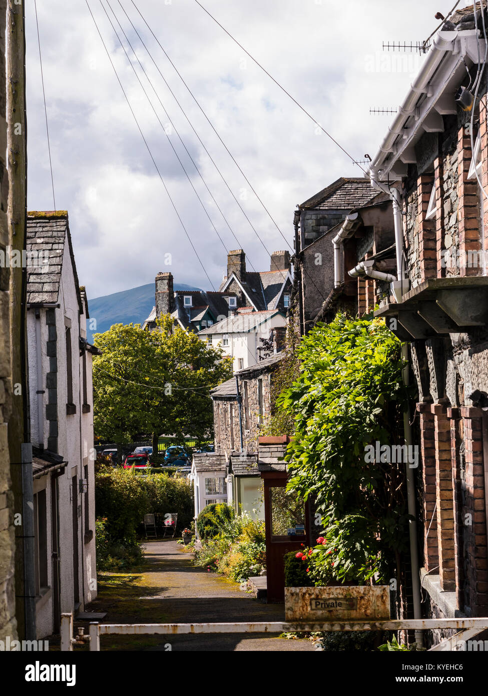 The town of Keswick in the Lake District of Northern England Stock ...