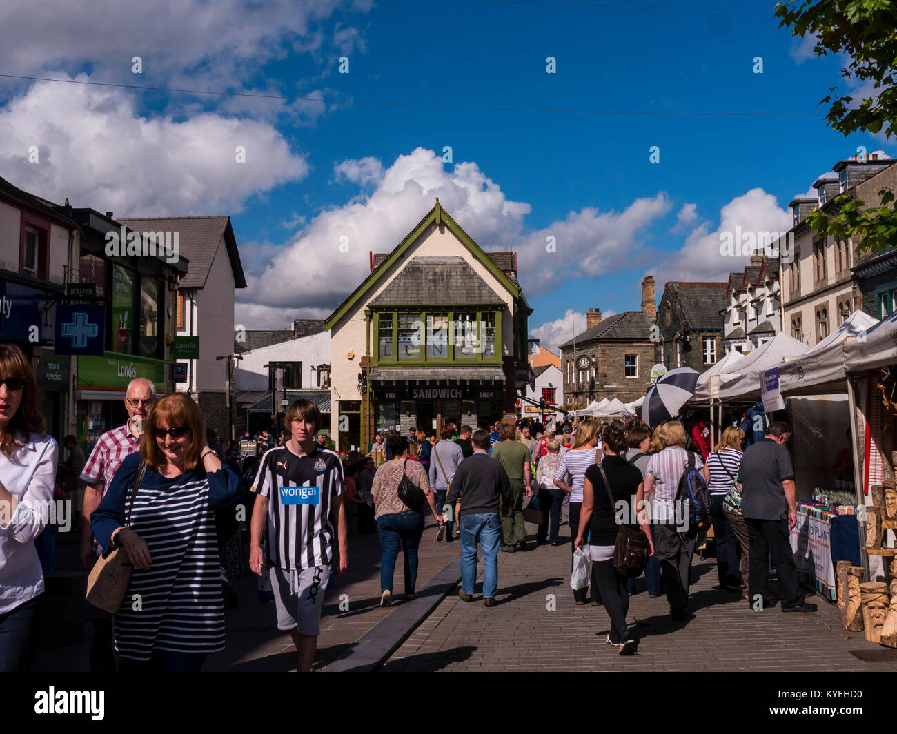 The town of Keswick in the Lake District of Northern England Stock ...