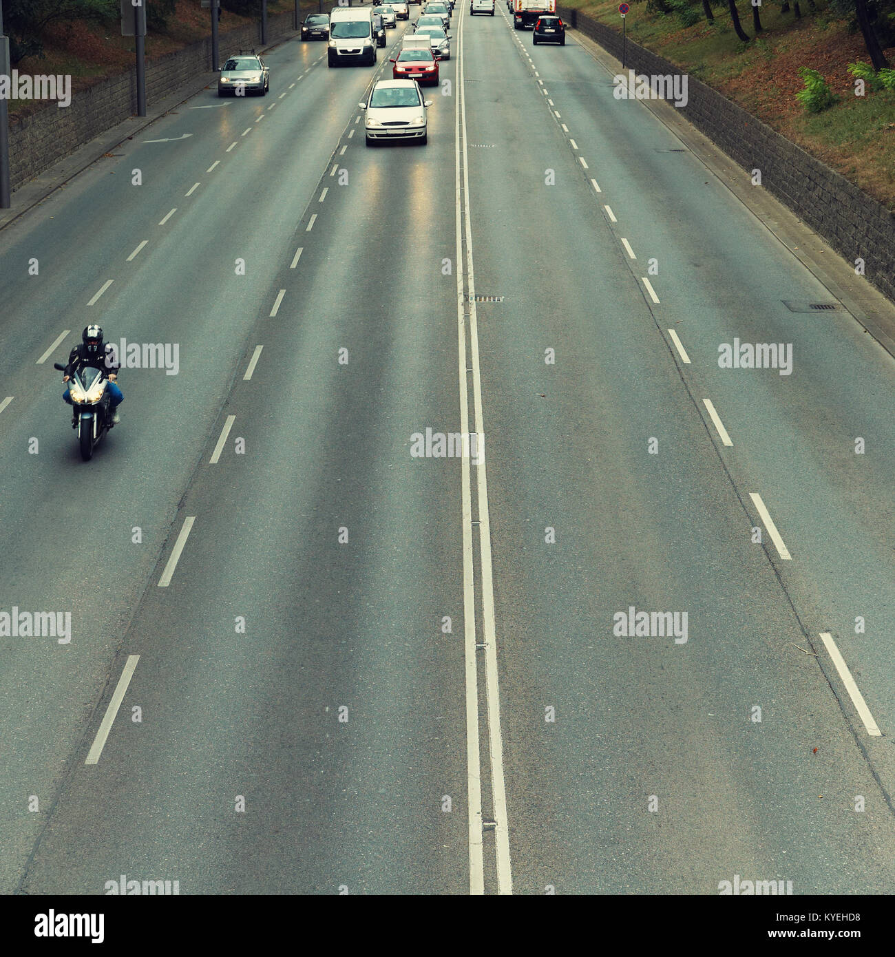 going cars on the road Stock Photo - Alamy