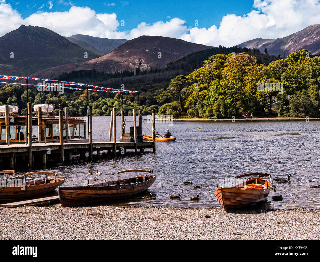 Lake Derwentwater in the Lake District of Northern England Stock Photo ...