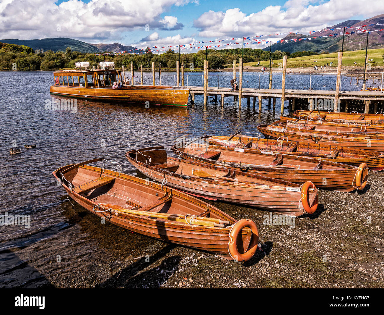 Lake Derwentwater in the Lake District of Northern England Stock Photo ...