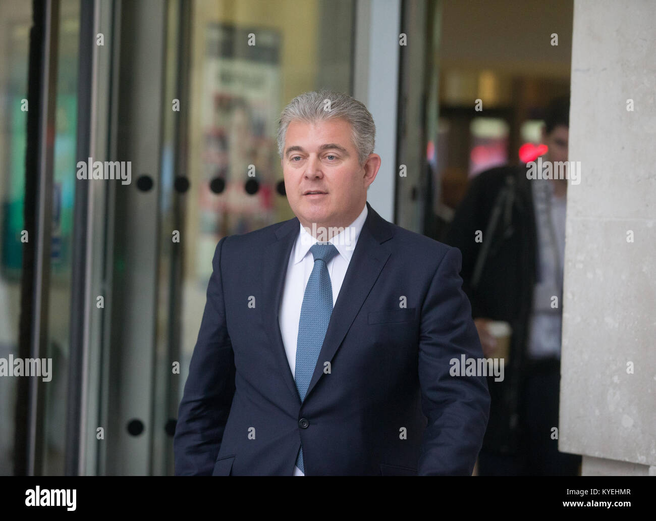 Brandon Lewis, Chairman of the Conservative Party, leaves the BBC ...