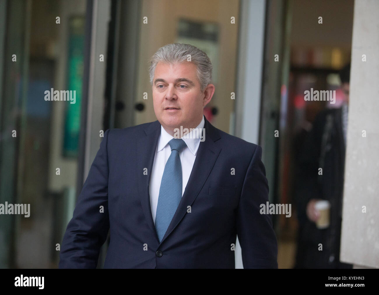Brandon Lewis, Chairman of the Conservative Party, leaves the BBC ...