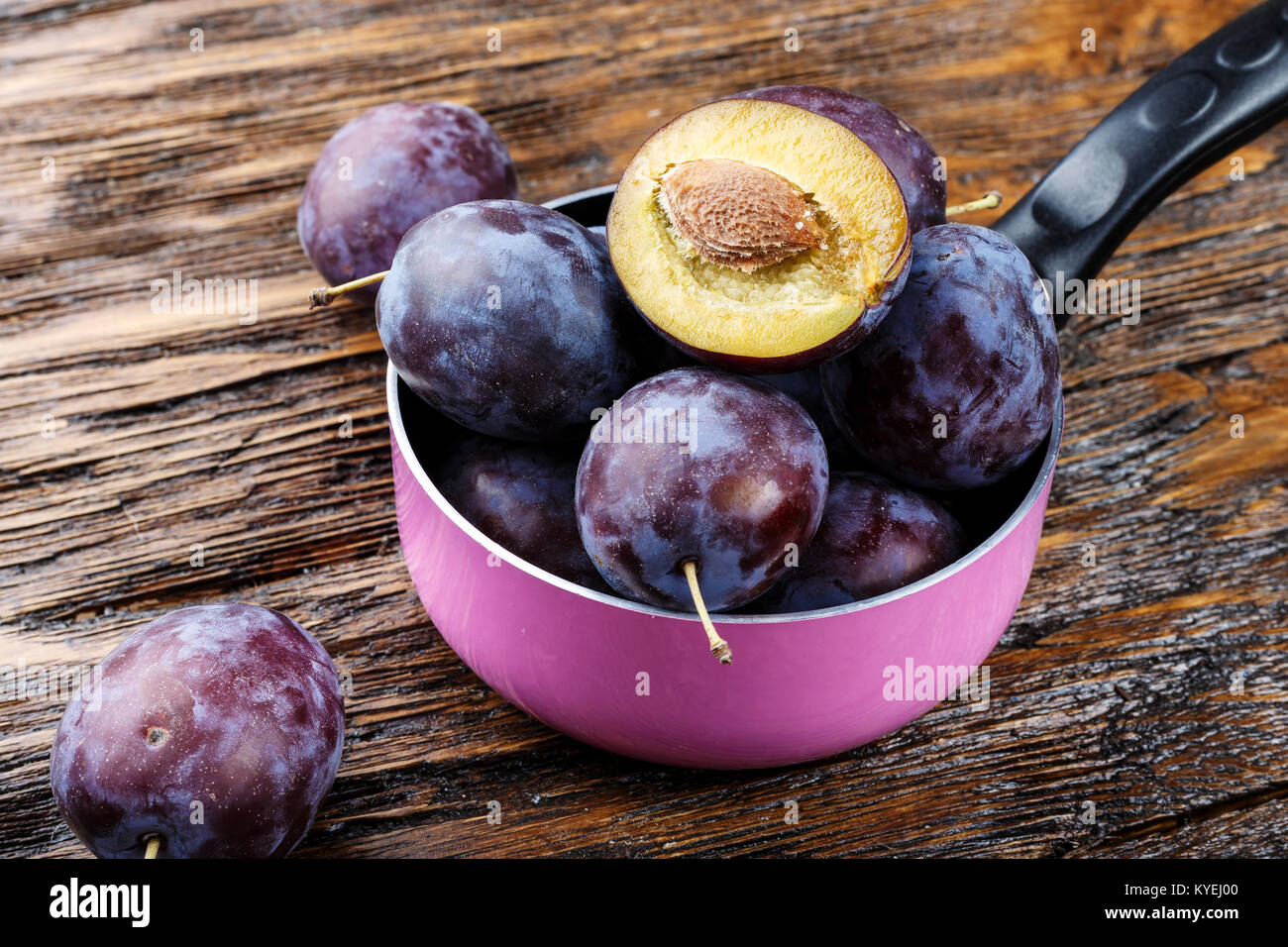 ripe plum with top view.new agricultural crop Stock Photo - Alamy