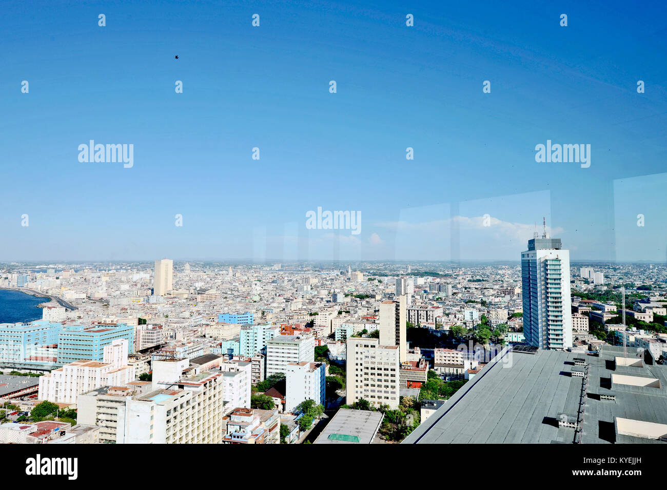 HAVANA, CUBA, MAY 11, 2009. An aerial view of Havana, Cuba, on May 11th ...
