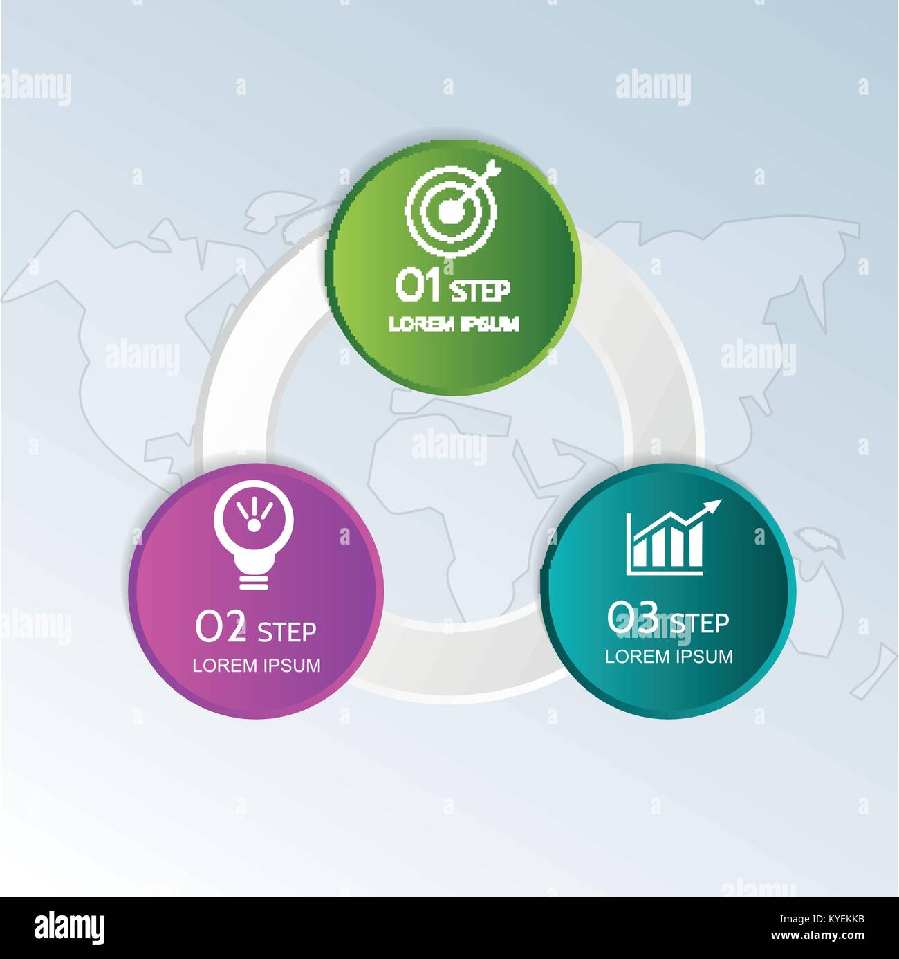 Modern vector illustration 3d. Template of circular infographics with ...