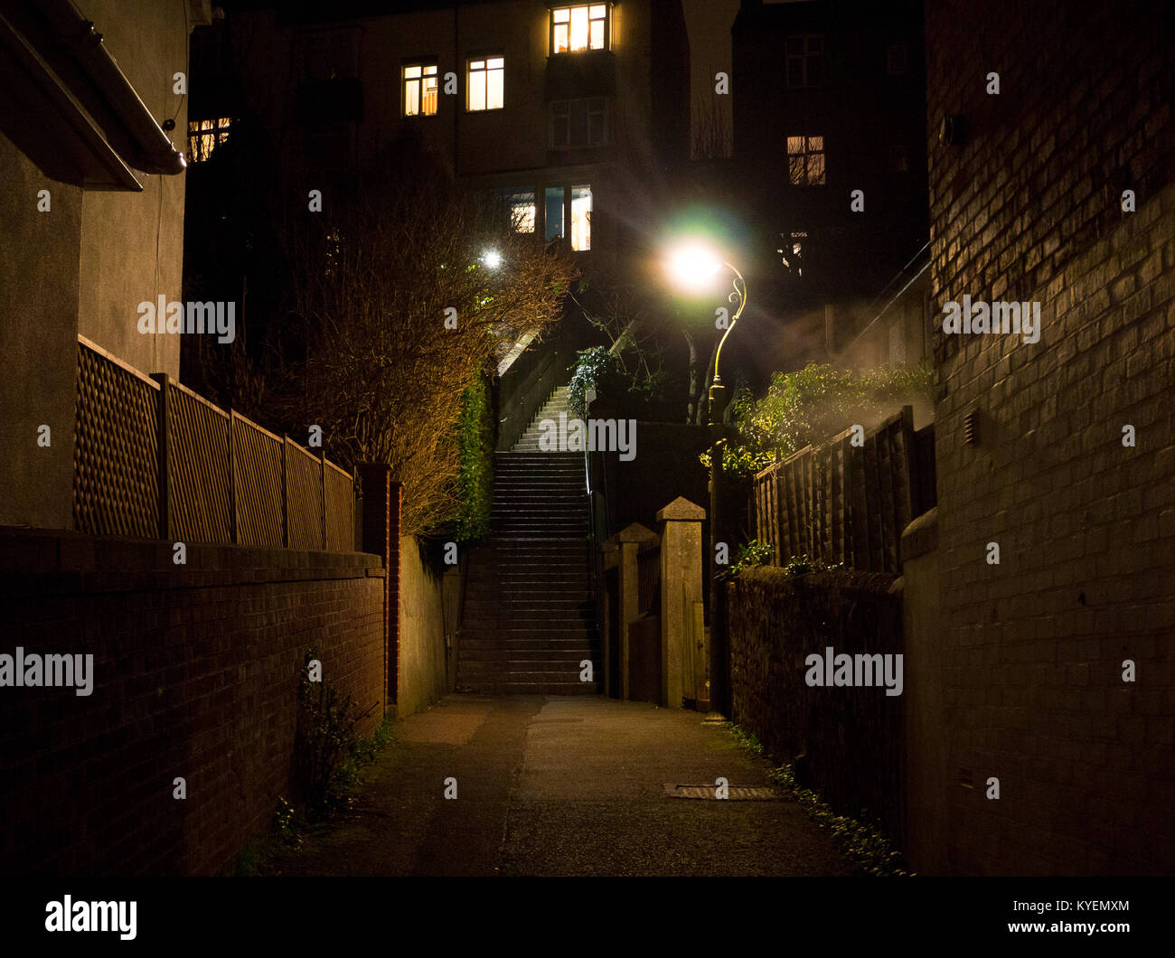 Steps between Osborne Road and Balfour Road in Brighton UK Stock Photo ...