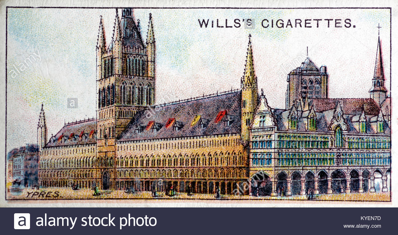 The Cloth Hall and Belfry, Ypres, Belgium circa 1915 Stock Photo - Alamy
