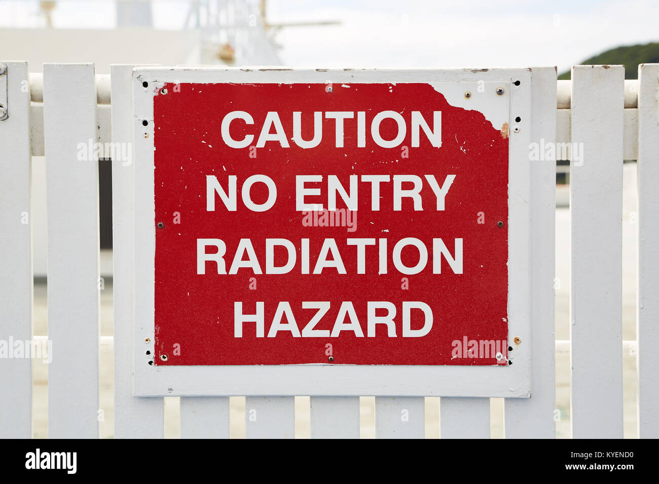 Radiation Warning Sign Stock Photo - Alamy