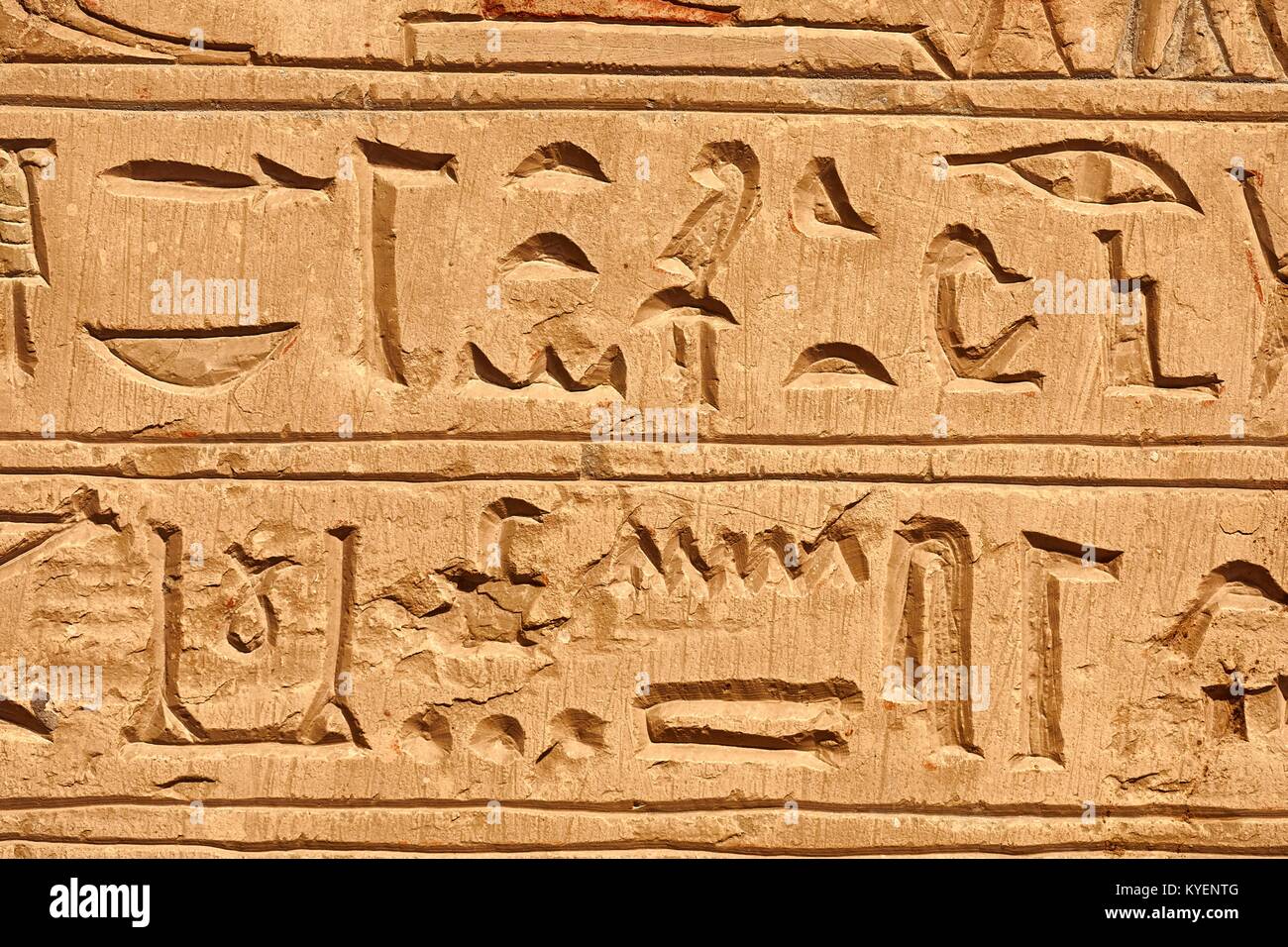 Ancient Hieroglyphic Script Stock Photo - Alamy