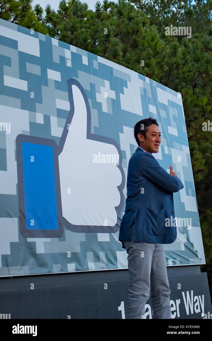 Facebook headquarters thumbs up sign hi-res stock photography and ...