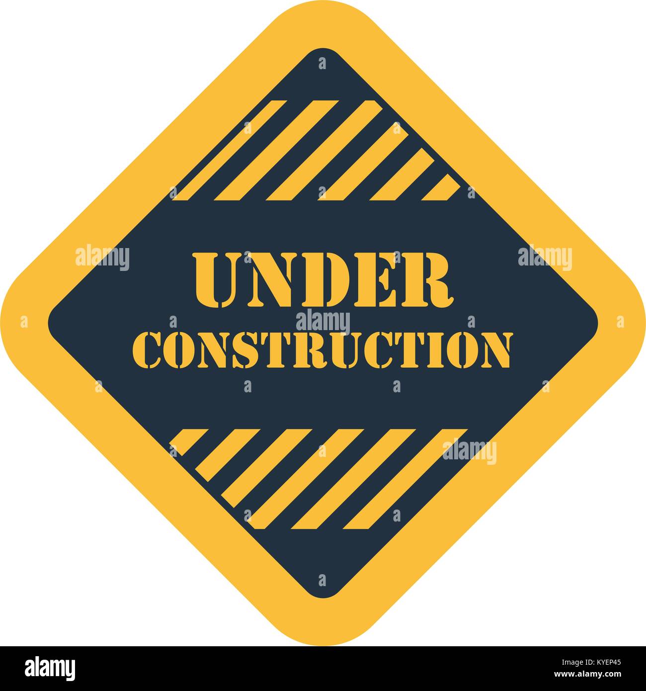 Icon of Under construction. Flat color design. Vector illustration ...