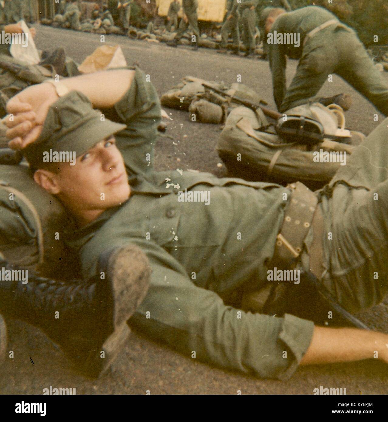 American soldier relaxes hi-res stock photography and images - Alamy