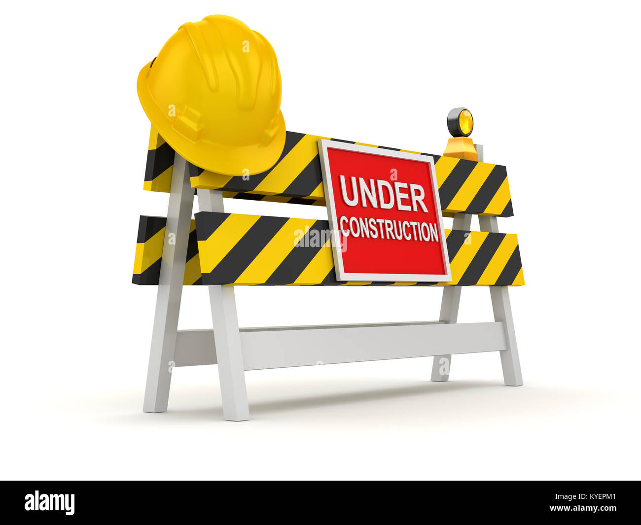 Under construction sign 3d render hi-res stock photography and images ...