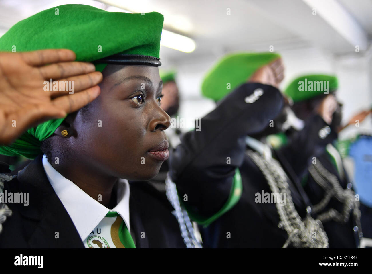 A photograph of Ugandan Individual Police Officers attending a medal ...
