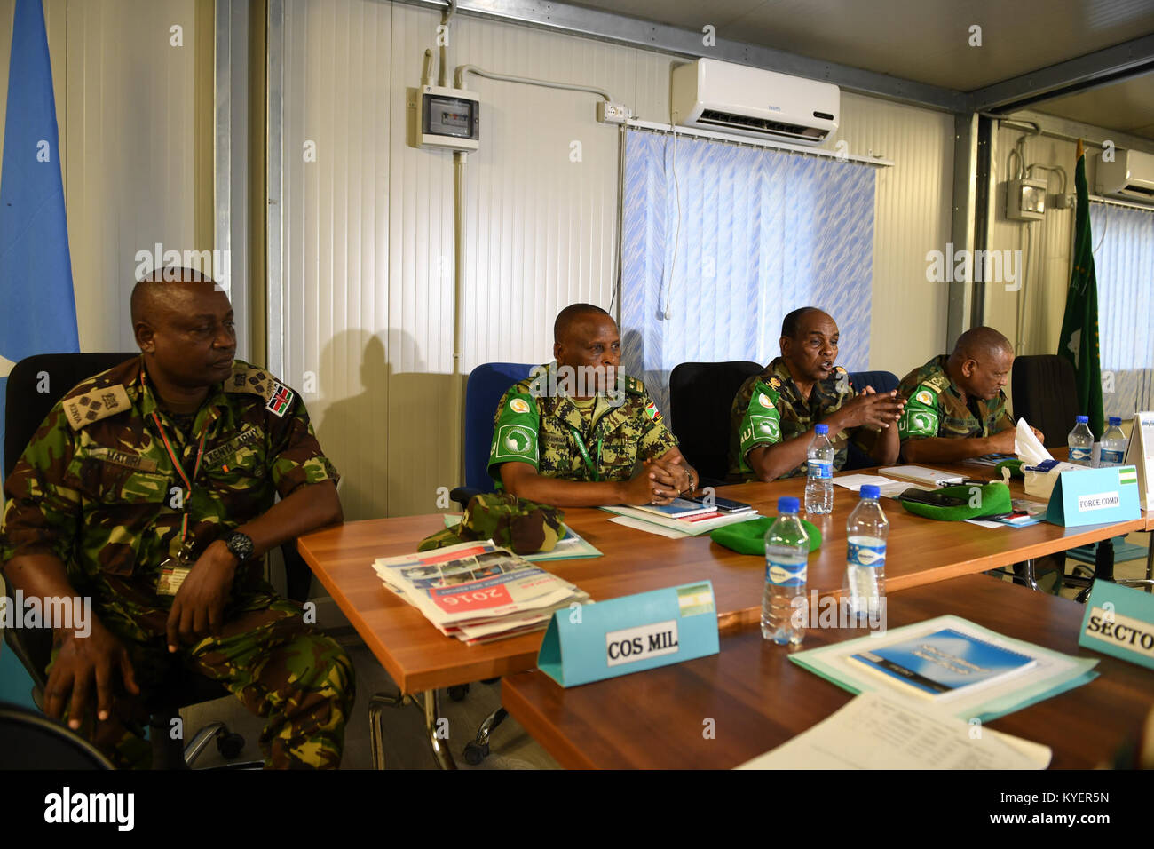 Senior officers of the African Union Mission in Somalia (AMISOM ...