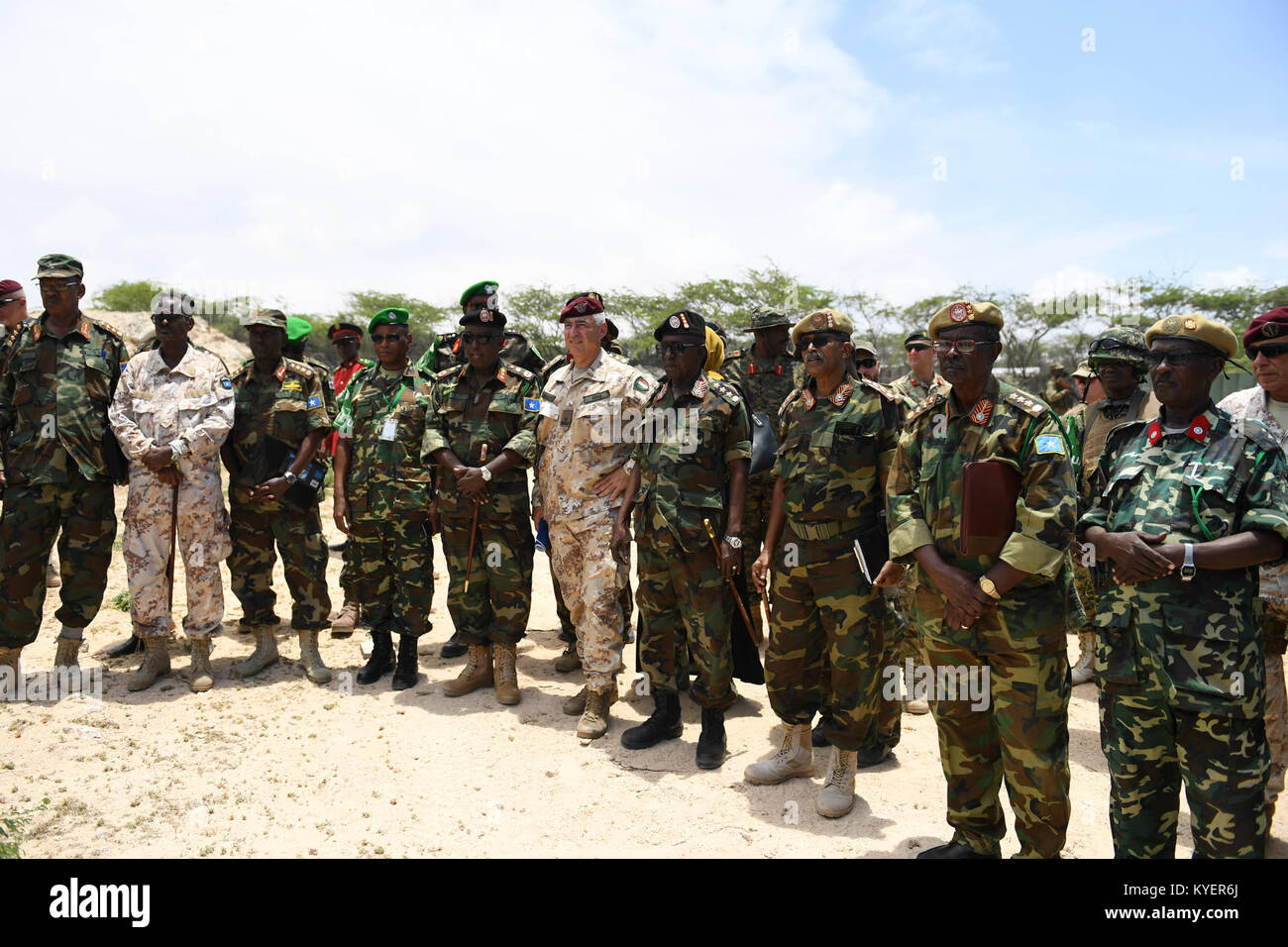 Senior military officers from the Somali National Army (SNA), the ...