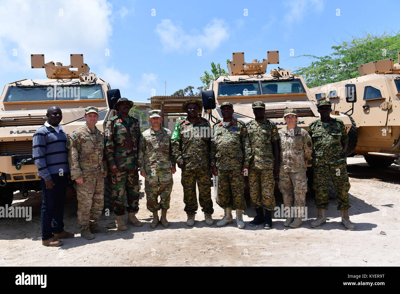 A group photo taken in Mogadishu, Somalia, showing the donation of ...