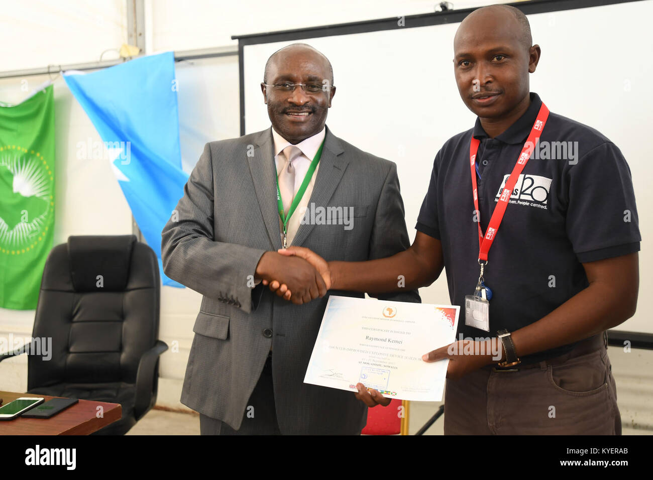 This photograph shows Simon Mulongo, Deputy Special Representative of ...