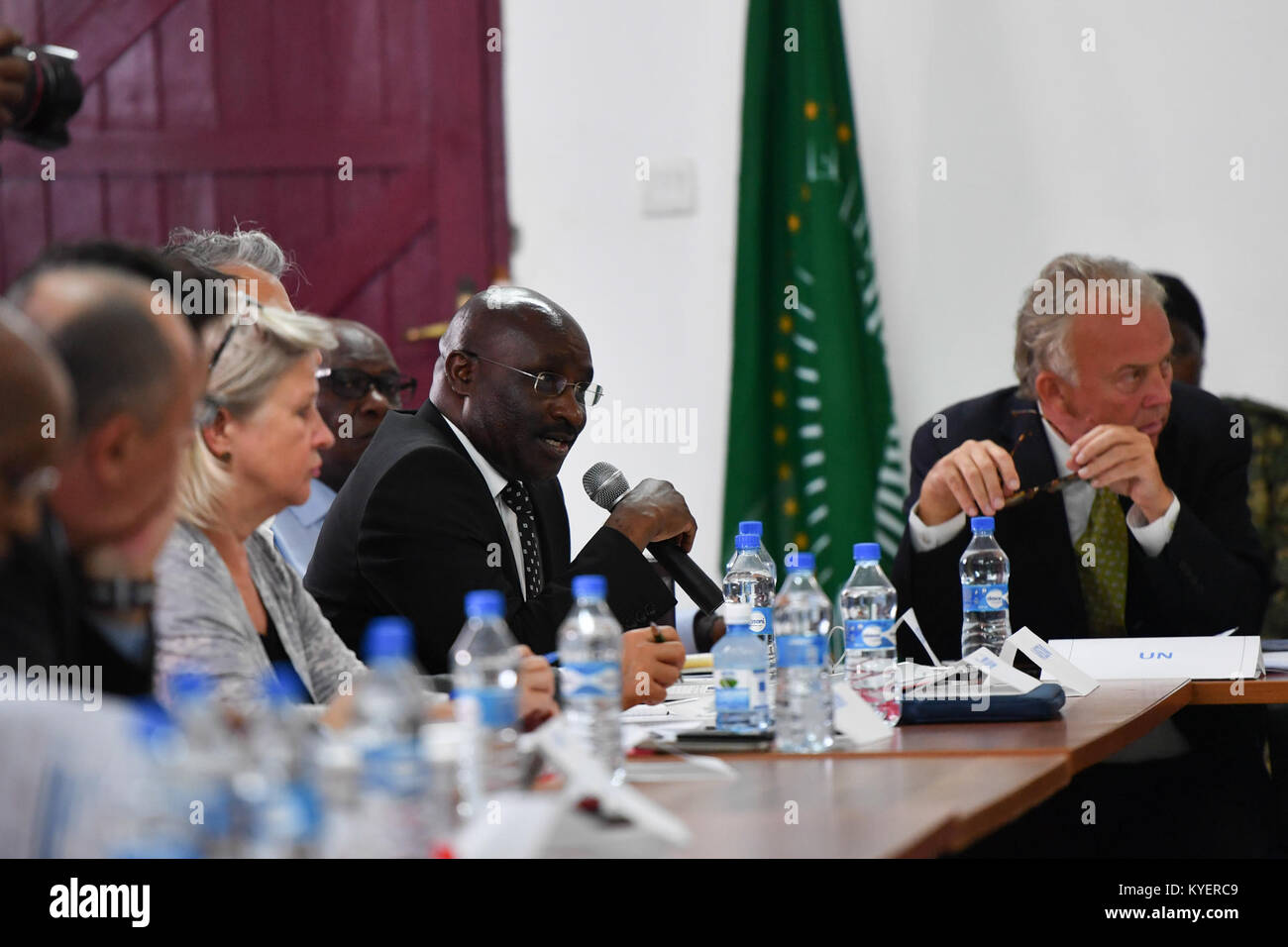 Simon Mulongo, DSRCC for Somalia, speaks at the launch of Strand Four ...